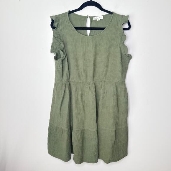 indigo Rose | Dresses | Indigo Rose 2x Gauzy Crinkle Cotton Ruffle ...